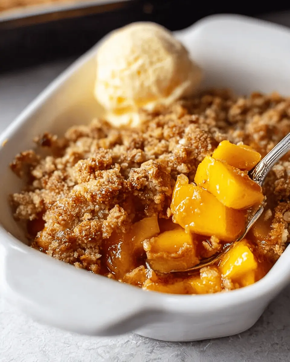 simple mango crumble