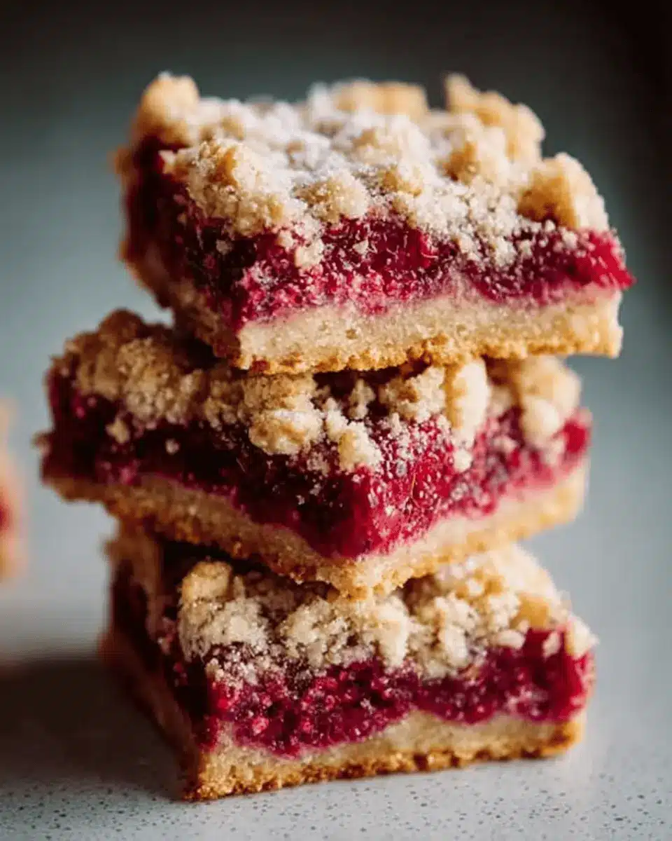 raspberry crumble bars